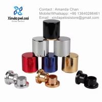 China Plastic Bottle Cap PP Aluminum Custom Color Press Disc Top Cap Lid For Lotion Soap Shampoo Bottle for sale