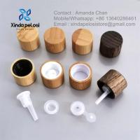 China Bamboo Cap Glass Essential Oil Bottle Cap Wooden Cap With Drops Plug for sale