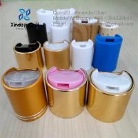 China Plastic Bottle Cap PP Aluminum Custom Color Press Disc Top Cap Lid For Lotion Soap Shampoo Bottle for sale