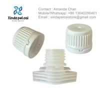 China Custom Color Doypack Spout Plastic Screw Spout And Cap On Sale For Big Liquid Food Bag for sale
