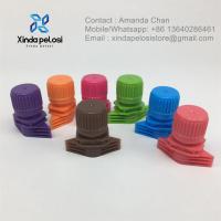 China Plastic Pouches For Liquids Colorful Plastic Spout And Cap For Milk Tea Poackaging for sale