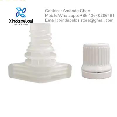 China Custom Size Factory Price Plastic Cap Chill Spout With Screw Cap For Liquid Spout Bags for sale