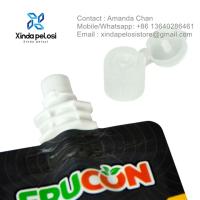 China Customized Plastic Pill Flip Top Cap For Water Bag Juice Bag Beverage Bag for sale