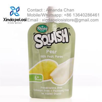 China Stand Up Food Pouch Plastic Reusable Liquid Stand Up Pouch With Screw Spout for sale