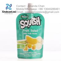 China Stand Up Food Pouch Plastic Reusable Liquid Stand Up Pouch With Screw Spout for sale