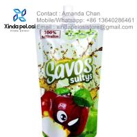 China Free Sample Custom Juice Pouch Jelly Food Packaging Liquid Bag Stand Up Pouch With Spout For Sale for sale