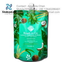 China Printed Logo Spouted Stand Up Pouches For Liquid Packaging Stand Up Bags for sale