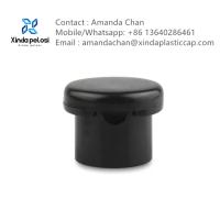 China Cosmetic Packaging Black Plastic Smooth Screw Flip Top Cap For Shampoo Bottle for sale