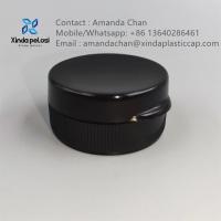 China Cosmetic Flip Top Caps Plastic Spray Bottle Cap Shiny Black Plastic Snap Top Cap for sale