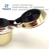 China Aluminum Plastic Disc Flip Top Cap Gold Cap Plastic And Aluminum Cap on sale for sale