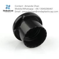China Cosmetic Packaging Black Plastic Smooth Screw Flip Top Cap For Shampoo Bottle for sale