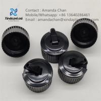 China Plastic PP Black Flip Top Screw Turret Flip Top Pour Spout Lid On Sale For Bottles for sale
