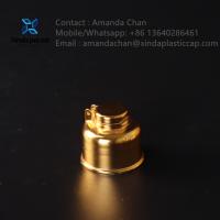 China Shiny Or Matte Gold Silver Cosmetic Bottle Cap Plastic Screw Flip Top Cap For Lotion Shampoo Bottle for sale