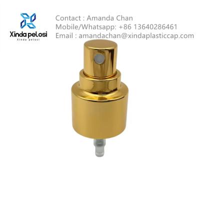 China Refillable Aluminum Perfume Atomizer Fine Mist Gold Aluminum Sprayer For Bottle for sale