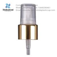 China Half Cover Travel Perfume Container Head Fine Mist Gold Aluminum Sprayer for sale