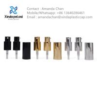 China Antibacterial Hand Sanitizer Spray Gold Mist Sprayer With Aluminum Over Cap for sale