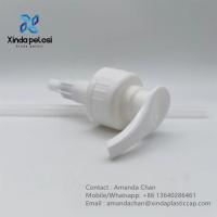 China Plastic Lotion Pump White Color Ribbed Cap Dispenser Pump For Lotion Bottle for sale