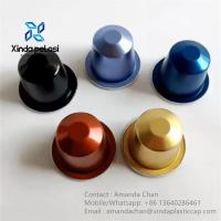 China Colorful Empty Capsules Aluminum Coffee Capsule With Self Adhesive Lids for sale
