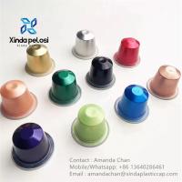 China Eco Friendly Aluminum Foil Empty Coffee Capsule With Lid Reusable Capsule Cup for sale