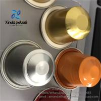 China Food Grade Colorful Aluminum Foil Coffee Pods Disposable Empty Coffee Capsule for sale