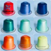 China Disposable Capsule Coffee Pods Aluminum Empty Capsule With Lid With Sticker for sale