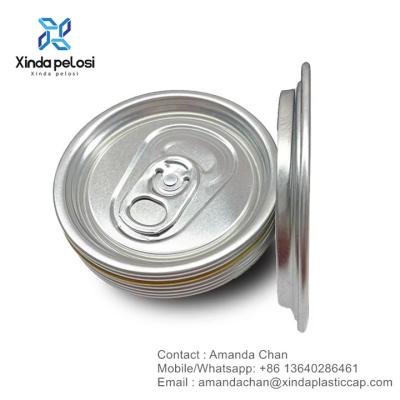 China Customized Silver Color Aluminum Easy Open End Peel Off Lids For Food Storage Can for sale