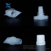 China Customized Plastic Liquid Pouch Spout Cap Pour Spout With Caps For Food Package for sale