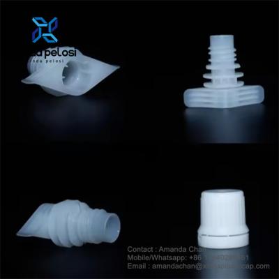 China Customized Plastic Liquid Pouch Spout Cap Pour Spout With Caps For Food Package for sale