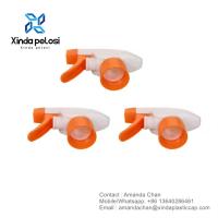 China Orange Plastic Trigger Sprayer Cleaner Spray Head For Personal Care Liquid for sale