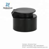 China Plastic Flip Top Cap Ribbed Smooth Surface Dispenser Cap For Shampoo Bottles for sale