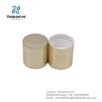 China custom Aluminum Silver PP Plastic Screw Cover Cap For Cosmetic Packing Bottle for sale
