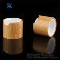 China Plastic Bamboo Wooden Bottle Cap Disc Top Lid Bamboo Cap Flip Top Cap for sale