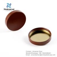 China Colorful Aluminum Plastic Lids For Cosmetic Bottle Cap Shiny Screw Cover for sale