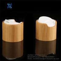 China Press Flip Top Cap For Shampoo Bottle Bamboo Disc Cap For Cosmetic Bottle for sale