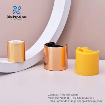 China Colorful Shampoo Bottle Cap Gold Aluminum Disc Top Caps for sale