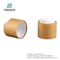 China Plastic Bamboo Wooden Bottle Cap Disc Top Lid Bamboo Cap Flip Top Cap for sale