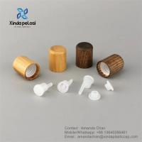 China Wooden Cap White Wax Black Walnut Bottle Cap For Glass Perfume Bottle for sale