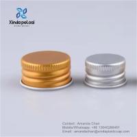 China Round Shape Plastic Plating Cosmetic Bottle Cap Gold Silver Aluminum Bottle Cap for sale