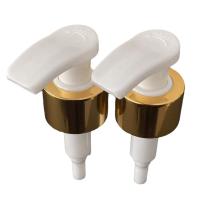 China Hot Sales 24/410 28/410 Aluminum Right Left Lock Plastic Bottle Lids Foundation Pump Lotion Pump Gold for sale