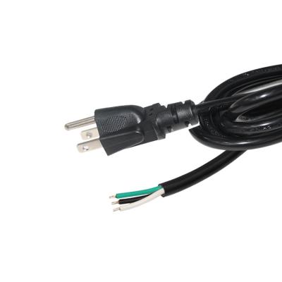 China UL Certified NEMA 5-15P to Tinned Wire Power Cord 300V 18AWG for Appliances for sale