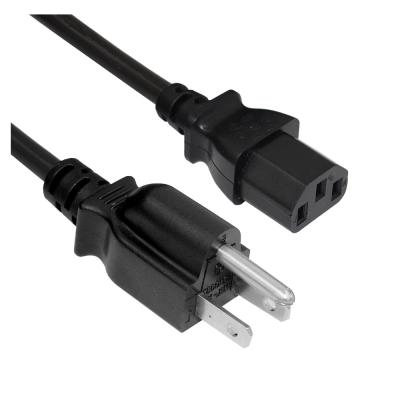China NEMA 5-15P to IEC C13 Power Cord 10A 125V 18AWG UL Certified 6ft for sale