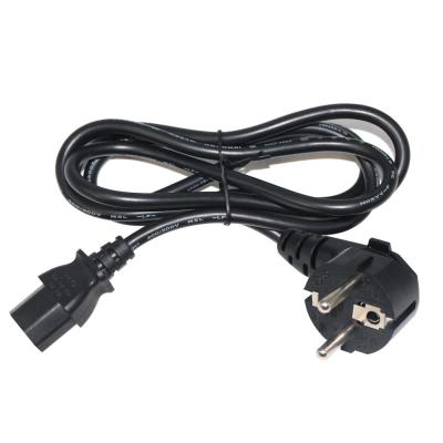 China European 2-Pin AC Power Cord with IEC C13 Connector - 0.75mm² H05VV-F Cable, VDE & CE Certified for sale