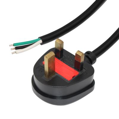 China UK Power Cord 0.5m H05VV-F 3 Core Cable 220-250V 10A for Home Appliances for sale