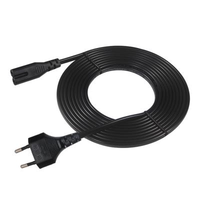 China VDE Approved 1.5m EU 2-Pin to IEC C7 C8 Laptop Power Cord 250V 10A for sale