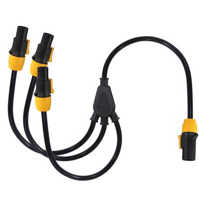 China True1 Male to 3 Female Y Splitter PowerCON Cable 1m-10m 16A 250V for sale