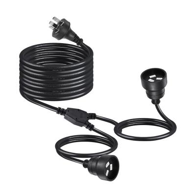 China 3M AU Plug to Dual IEC Female Y Splitter Power Cord 220V 0.75mm for sale