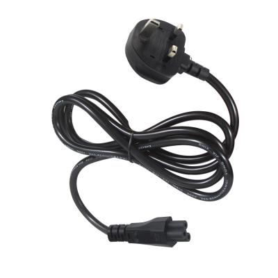 China UK BS1363 Power Cord with IEC C5 Connector 3A Fuse 250V 1.5m for sale