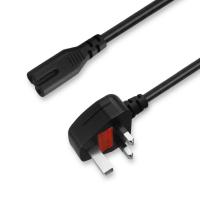 China UK Plug to IEC C7 Power Cord 1.5m Pure Copper Black Figure 8 Cable for sale