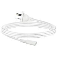 China SAA to IEC C7 Power Cord 2-Pin AU Plug 1M White ROHS Certified 250V for sale