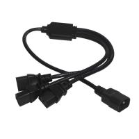 China IEC 60320 C14 to C13 3 Way Power Splitter Extension Cord 0.8m 250V for sale